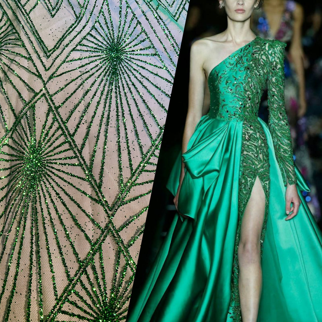 Lace & Sequins | www.fancystylesfabric.com