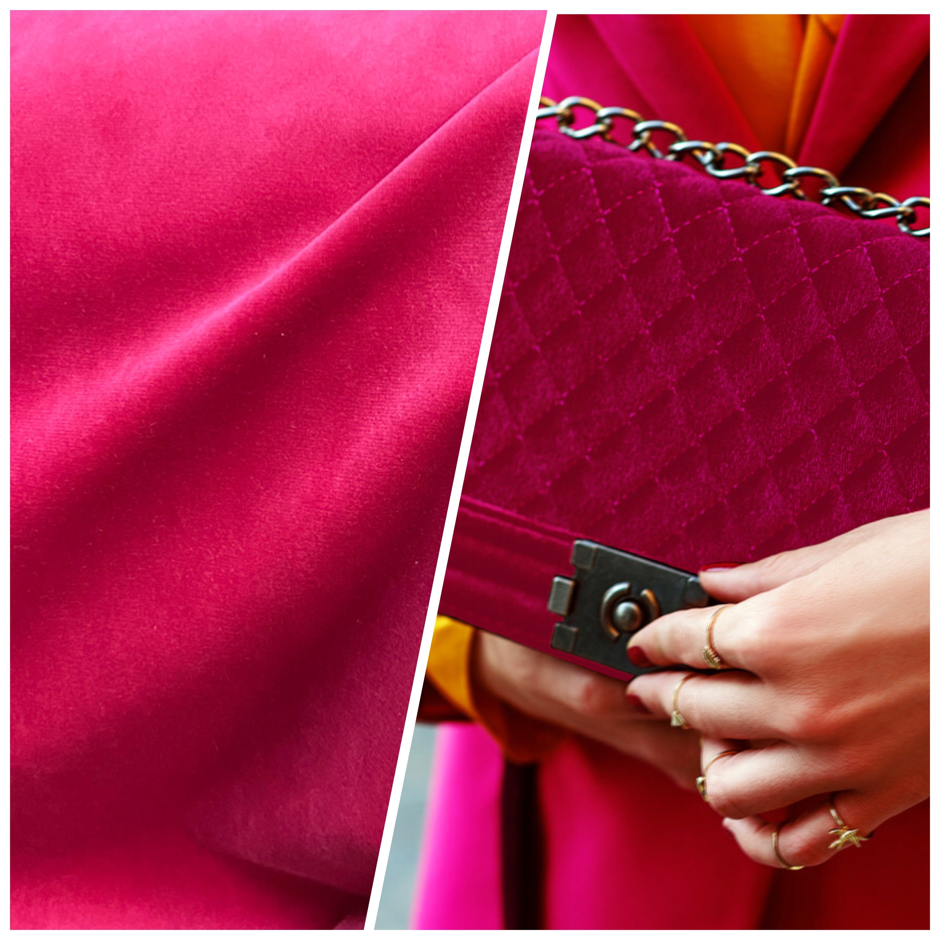 NEW Designer Velvet Upholstery & Drapery Fabric -Soft- Fuchsia - By The ...